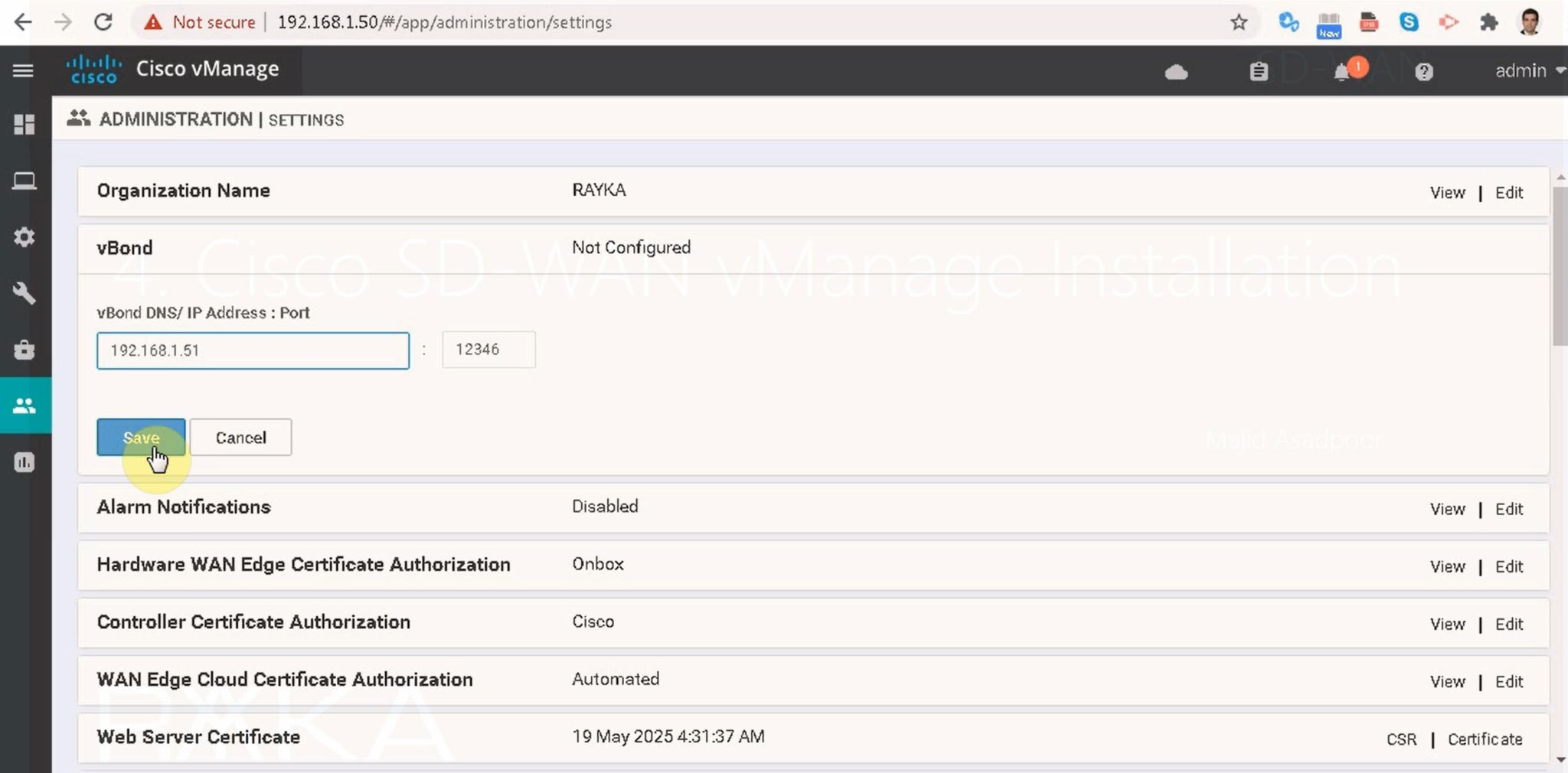 4. cisco SD-WAN vManage Installation and Configurationn (20.3.4 ... 4. cisco SD-WAN vManage Installation and Configurationn (20.3.4 ...