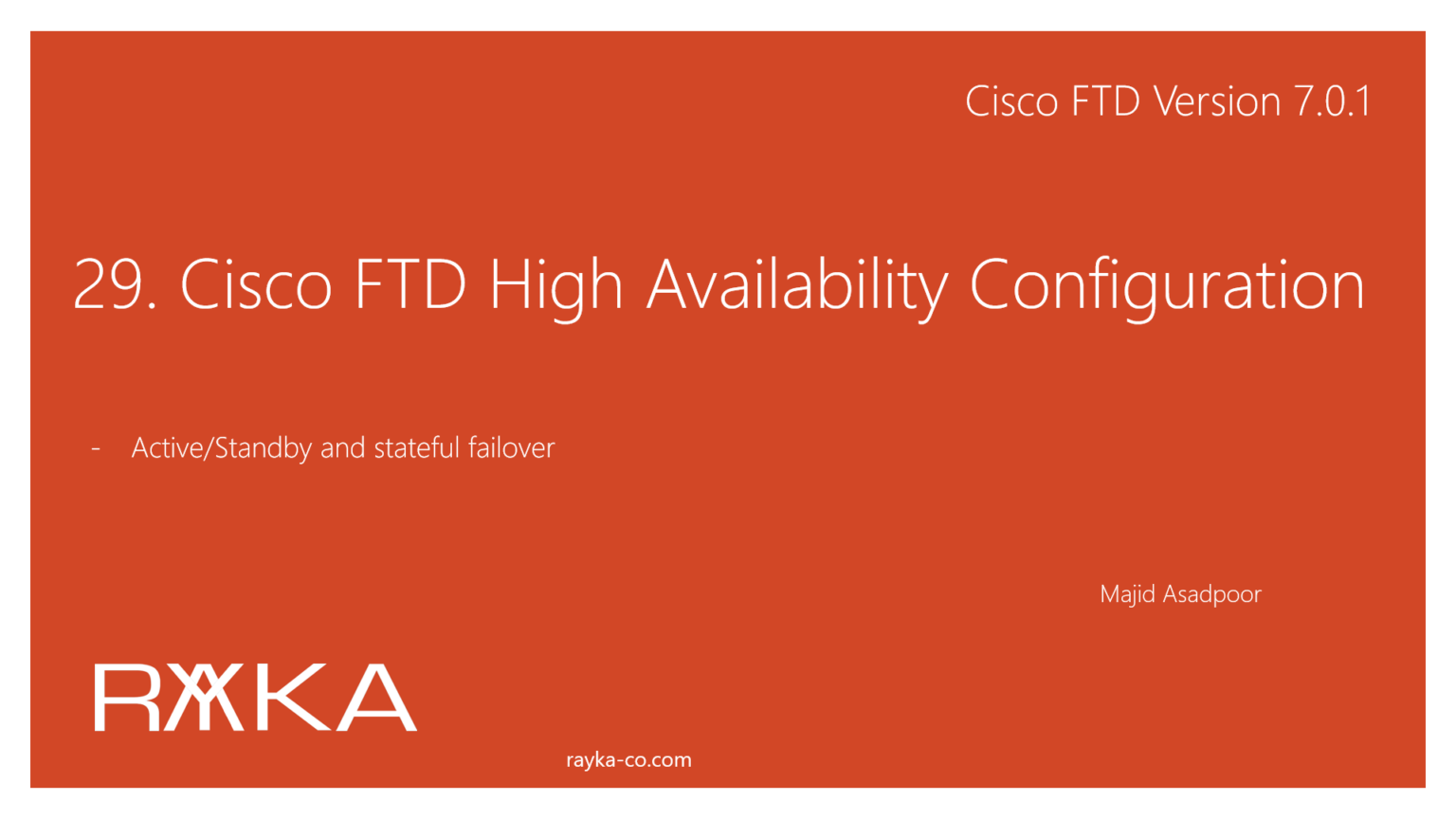 Cisco FTD Design and Implementation - RAYKA (are you a network engineer?)
