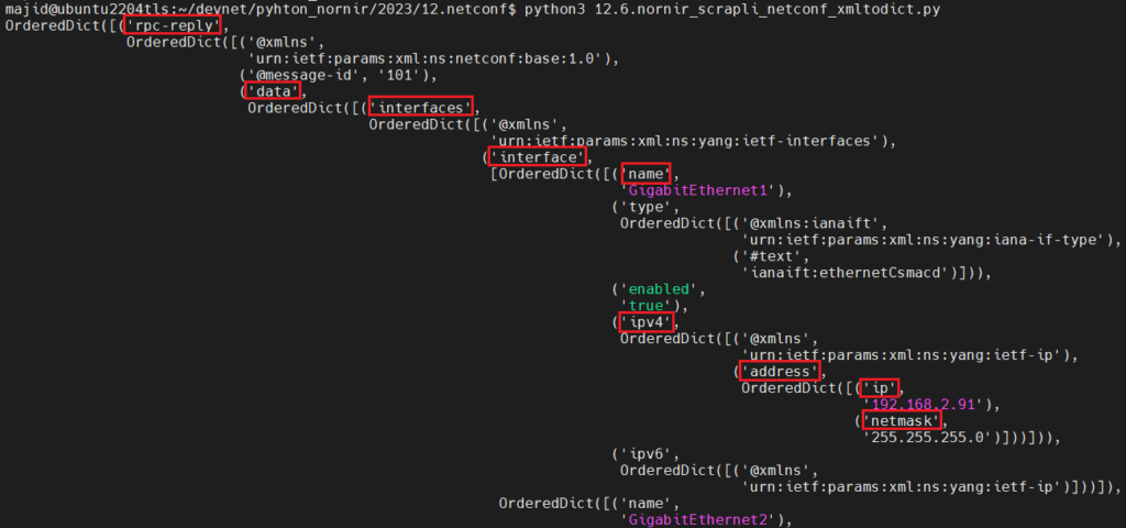 Use xmltodict in Netconf Use xmltodict in Netconf