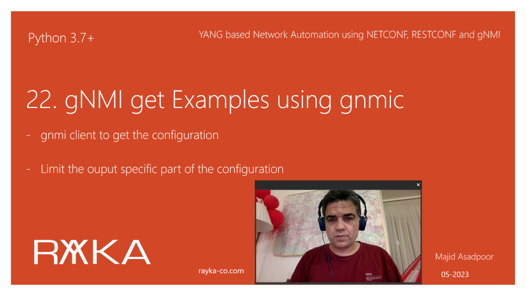 YANG based Network Automation using NETCONF RESTCONF gNMI YANG based Network Automation using NETCONF RESTCONF gNMI