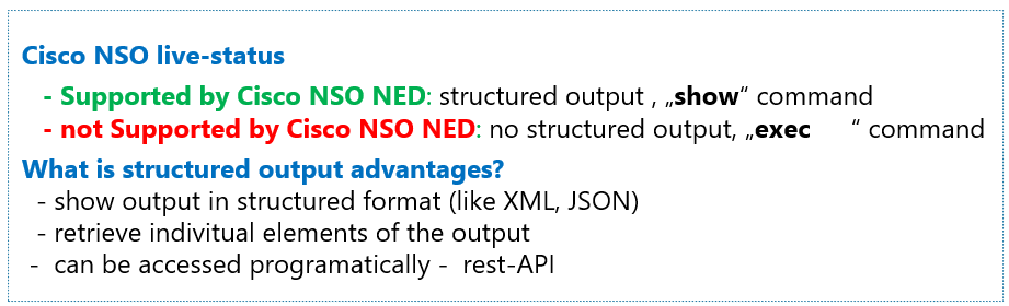 Cisco NSO live-status feature